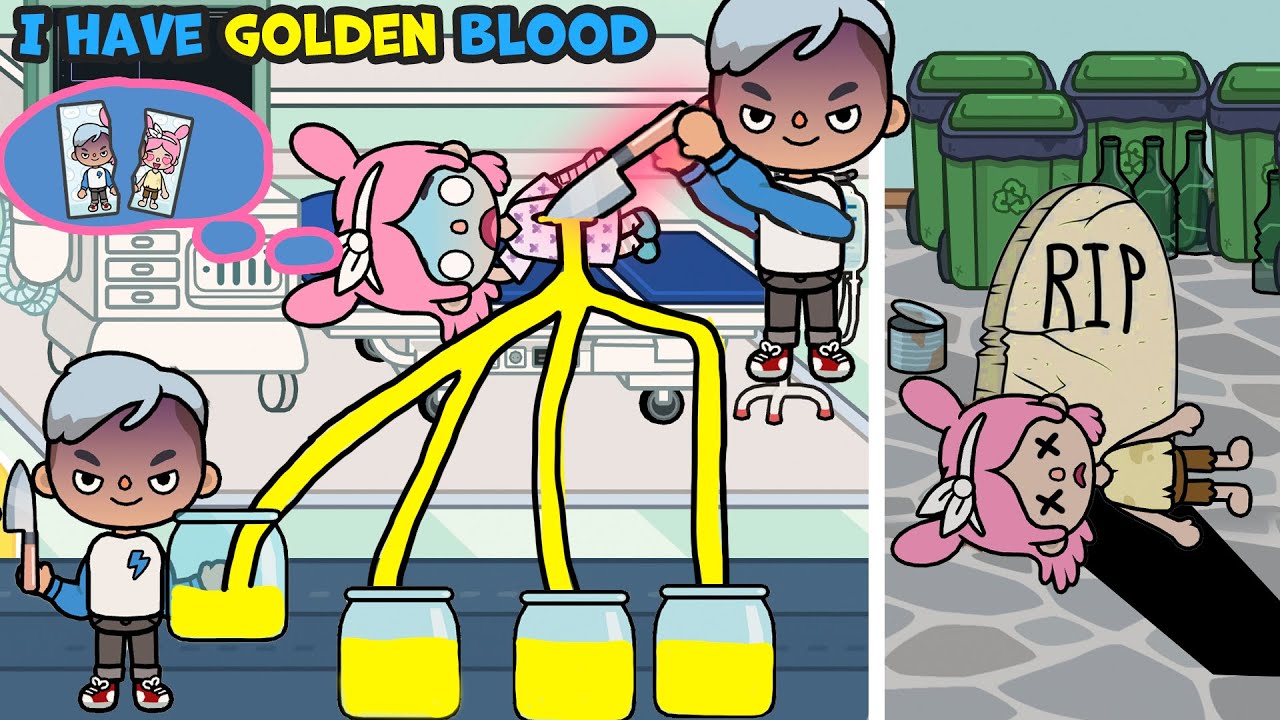 I have a golden blood 〽️😱 〽️😱 toca sad story | | Toca Life Story | Toca ...