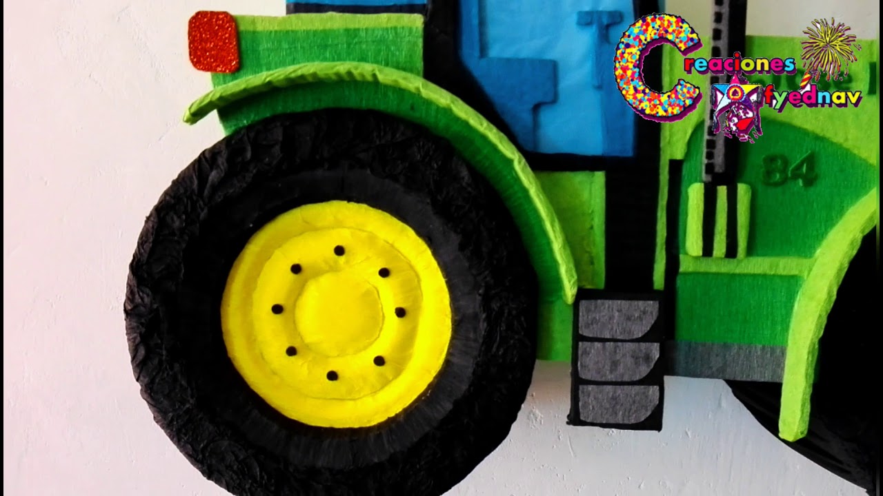 Piñata tractor - YouTube