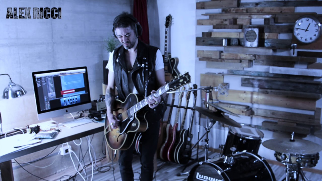 ALEX RICCI - ROCK/BLUES GUITAR SOLO with 1953 Gibson Es350 - YouTube