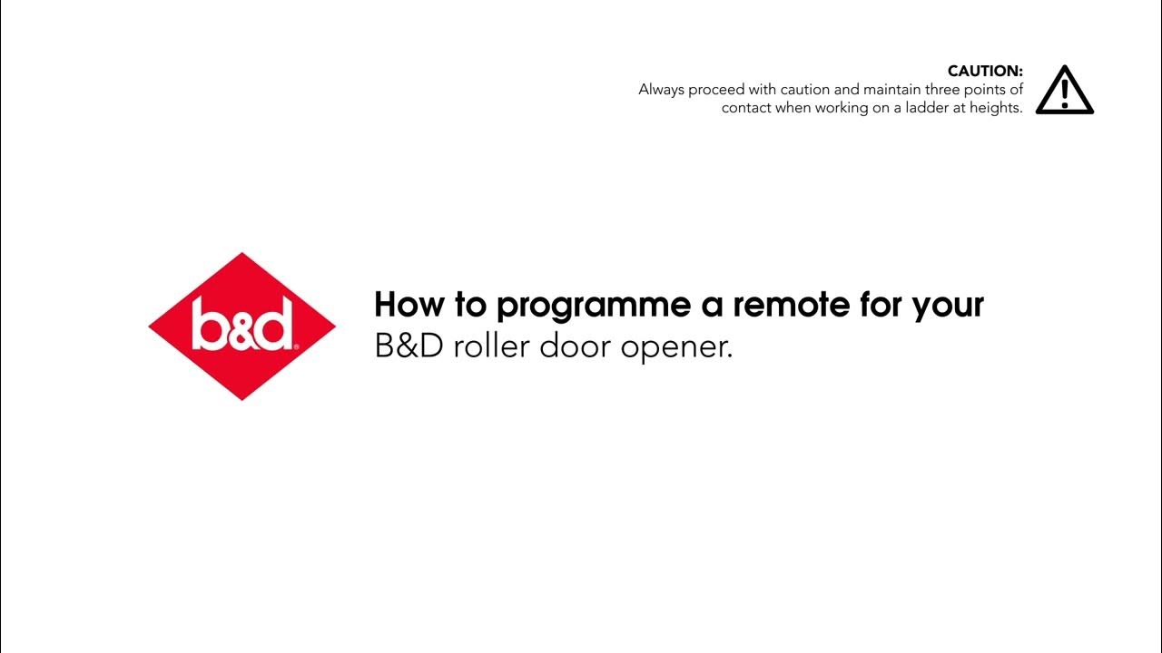 How to programme a remote for your B&D roller door opener - YouTube