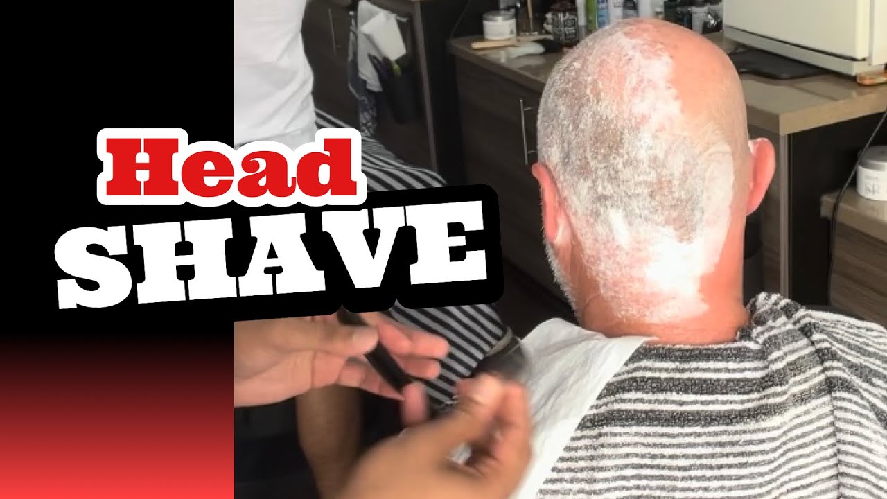 How to do head shave with cutthroat - YouTube