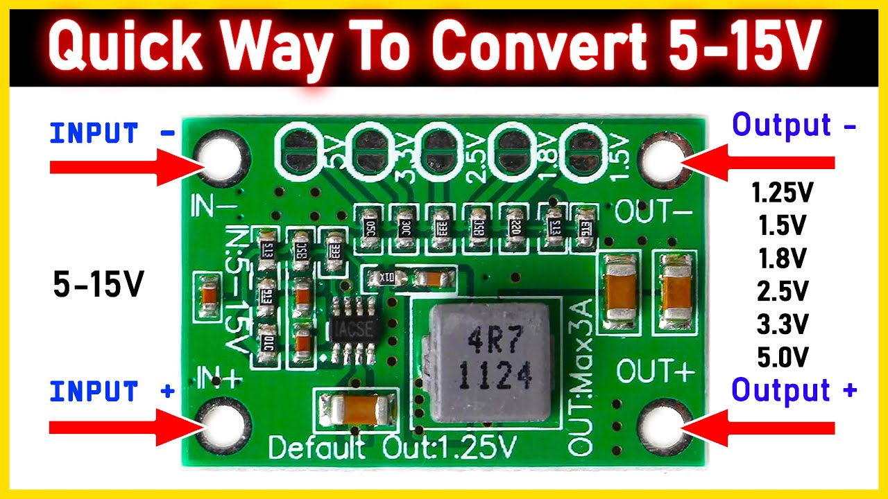 Mini DC DC Step Down Power Converter Board || CA-1235 Buck Converter ...