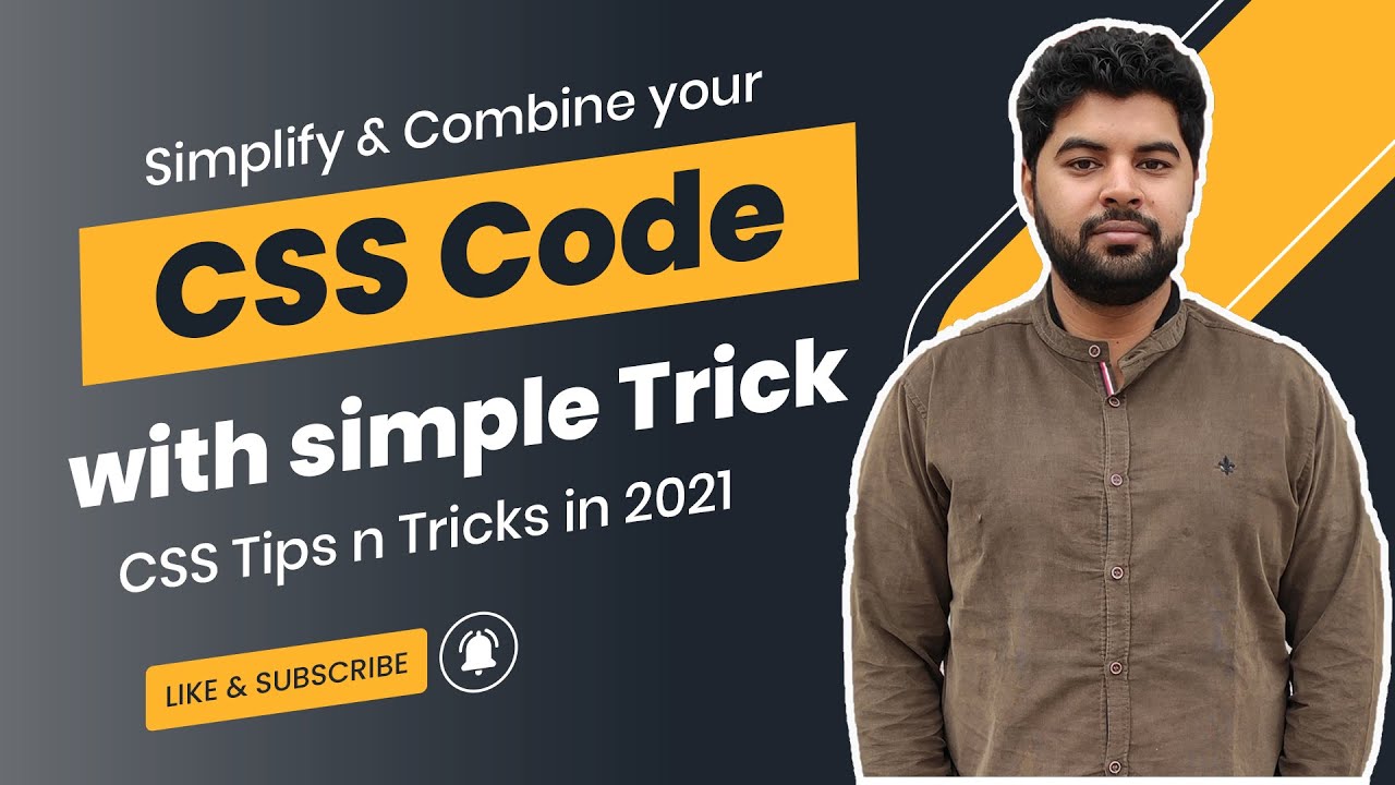 Simplify You Css Code With This Simple Trick Css Tips N Tricks Youtube 4922