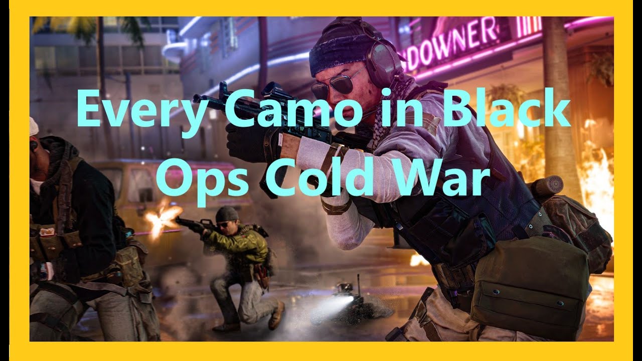 Every Camo in Black Ops Cold War- 35 + Mastery Camos! - YouTube