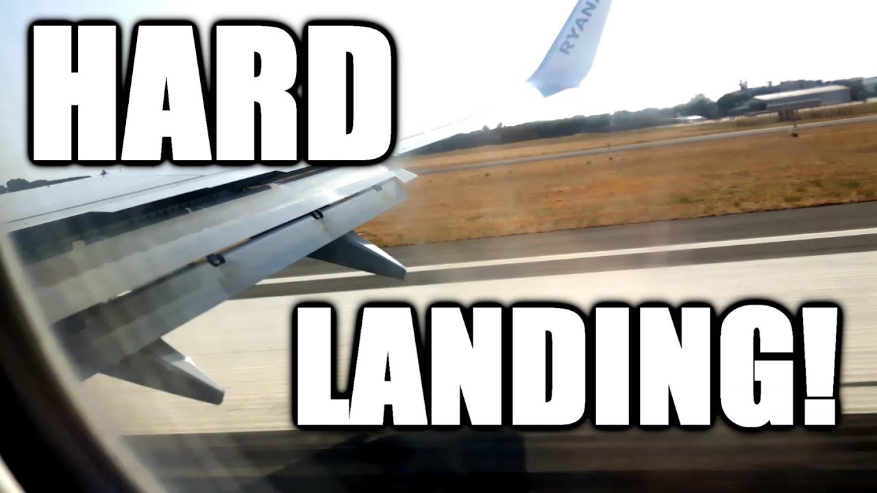 Classic VERY HARD..But Spot On..Ryanair Landing at Rome Ciampino ...
