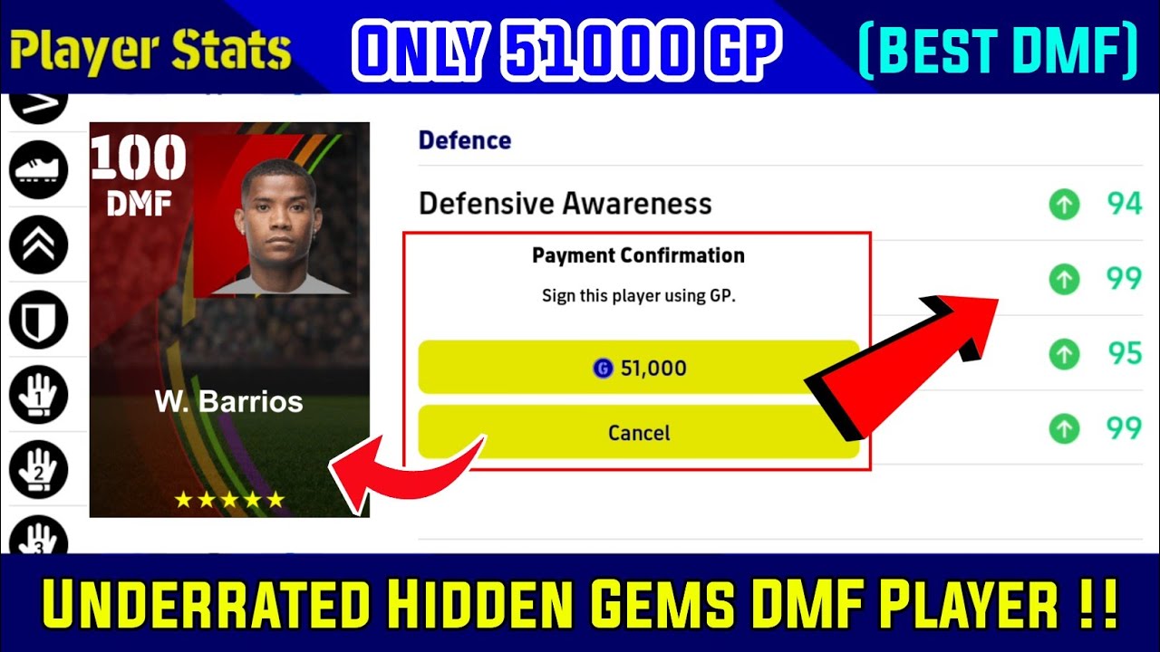How To Train W. Barrios | Best DMF Standard Player In eFootball 2023 ...