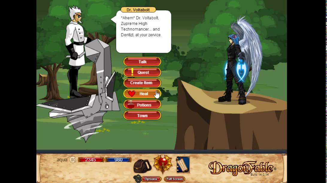Dragonfable testing Soul-Weaver baltael's aventail - YouTube