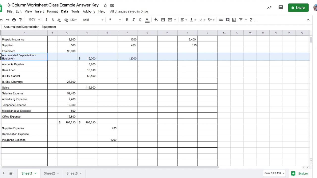 8 Column Worksheet Tutorial - YouTube
