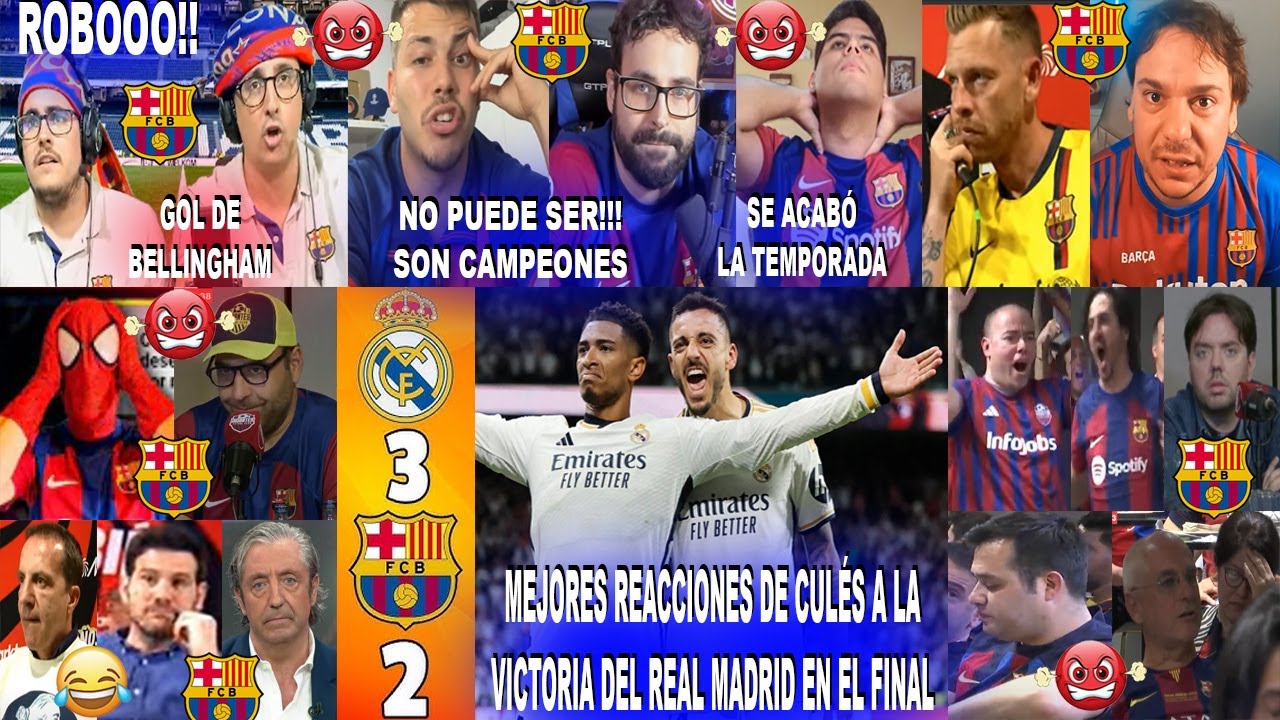 MEJORES REACCIONES CULÉS A LA REMONTADA DEL REAL MADRID 3-2 BARCELONA ...