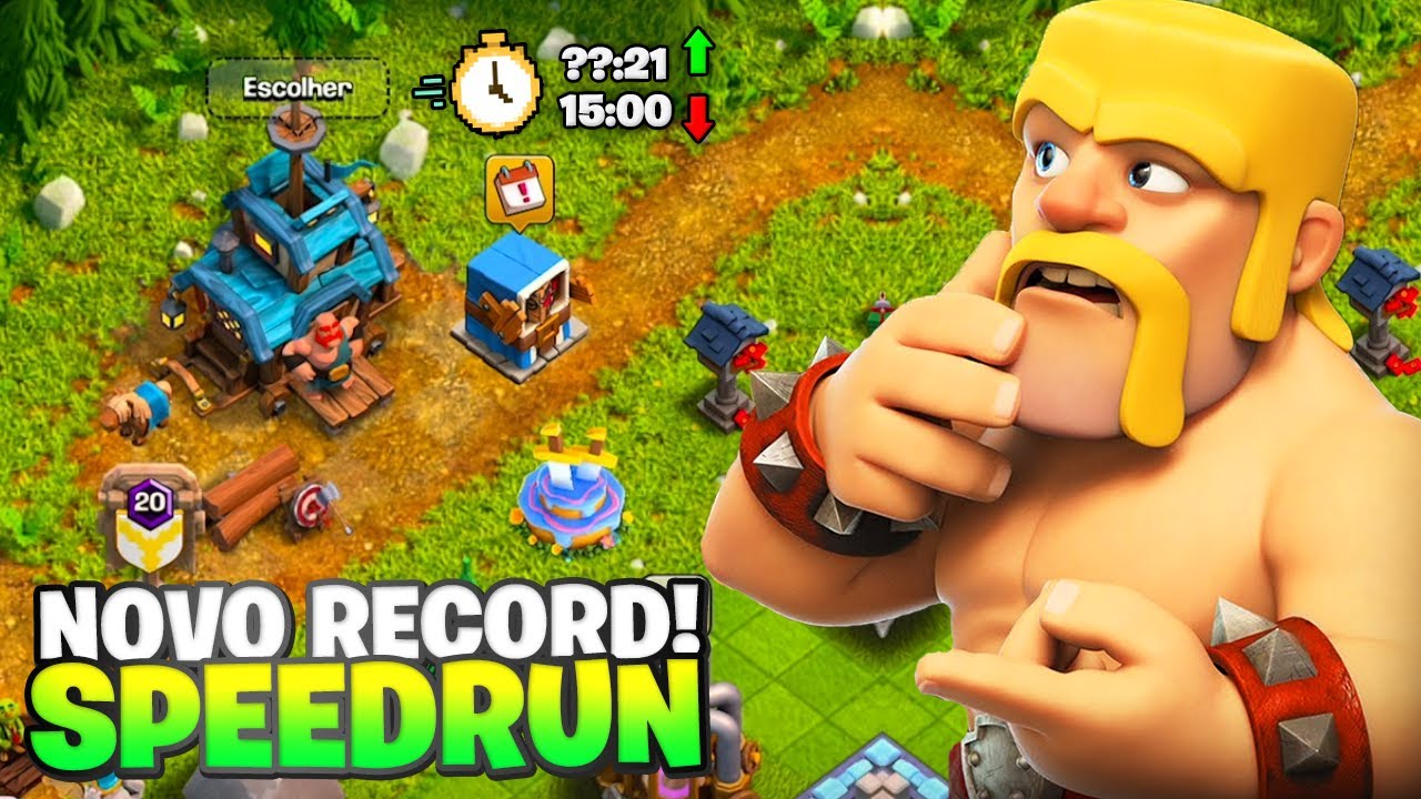 NOVO RECORD! FIZ UMA SPEEDRUN E COMPLETEI OS JOGOS DE CLÃ MAIS RÁPIDO DA HISTÓRIA DO CLASH OF ...