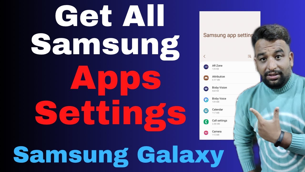Get All Samsung Apps Setting in Hidden Option On Your Samsung galaxy ...