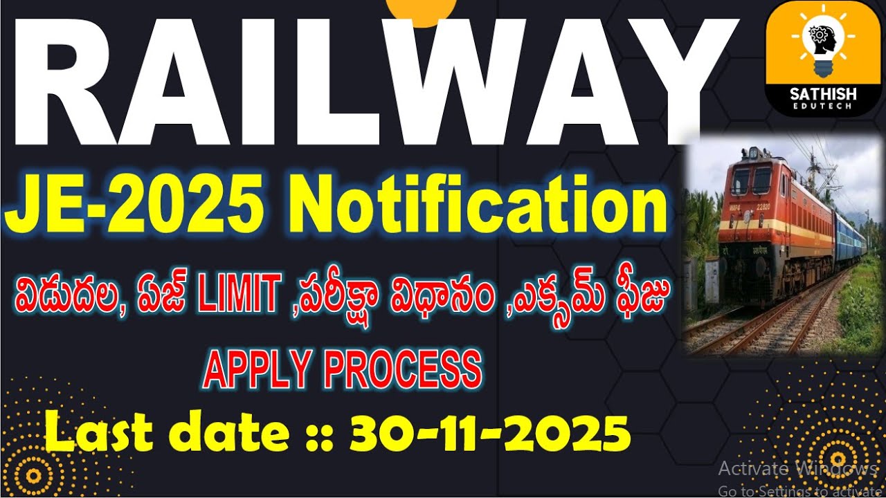 The RRB JE 2025 notification released for 2,570 vacancies, with the ...