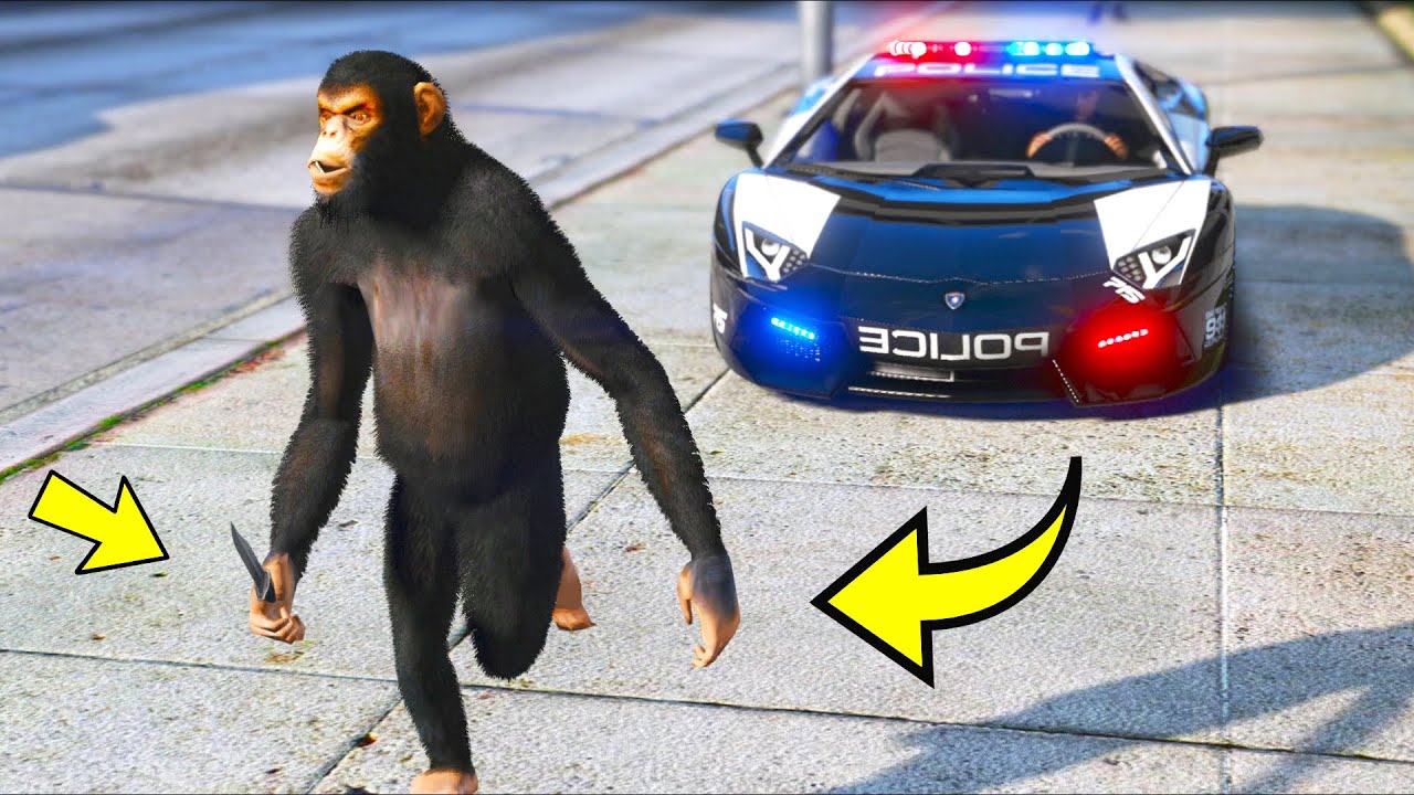 We got CRIMINAL MONKEYS in Los Santos!! (GTA 5 Mods) - YouTube