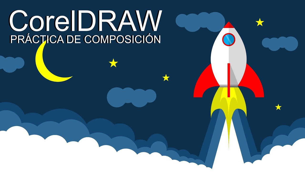 CorelDRAW Práctica de Composición @adndc @adanjp - YouTube