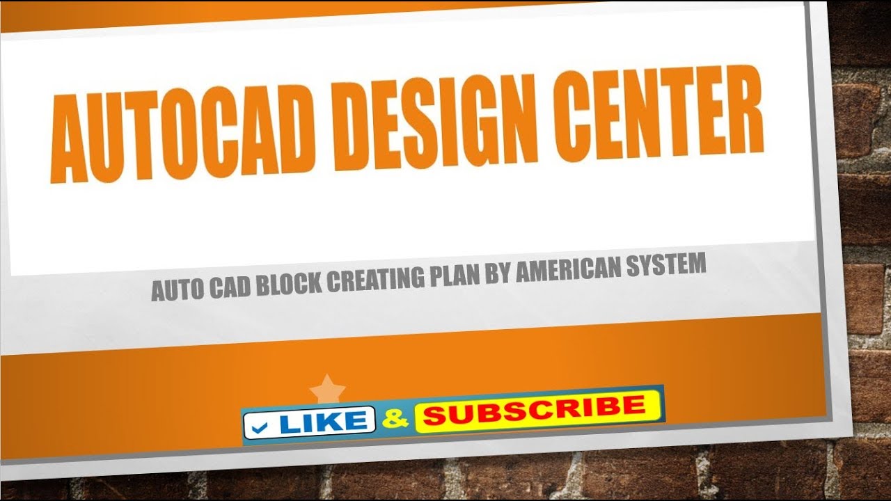 Auto cad design Center (create you plan beautiful ) - YouTube