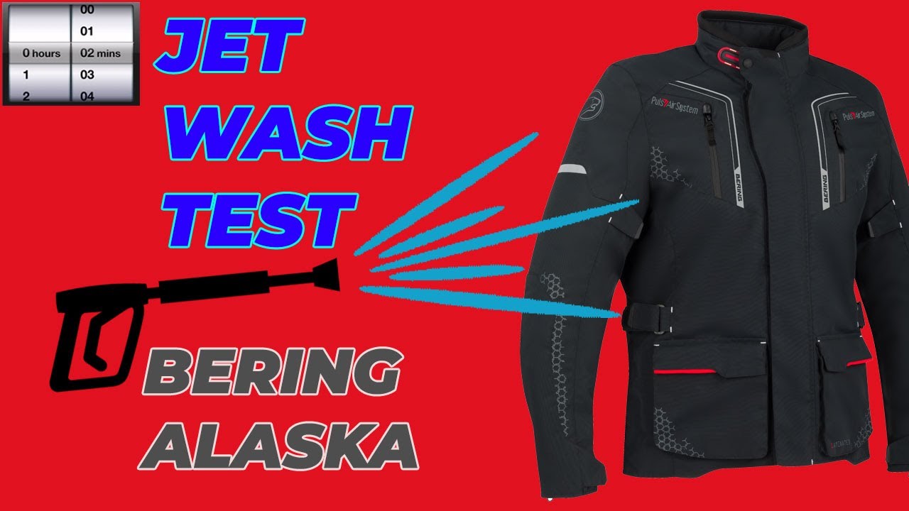2 minute Jet Wash Test - BERING Alaska Laminate Motorcycle Jacket 4K ...