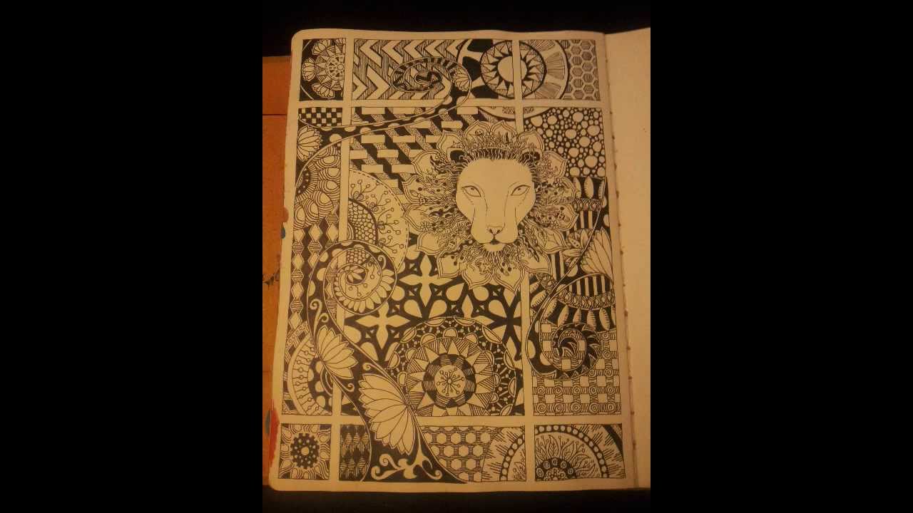 Zentangle art journal page - YouTube
