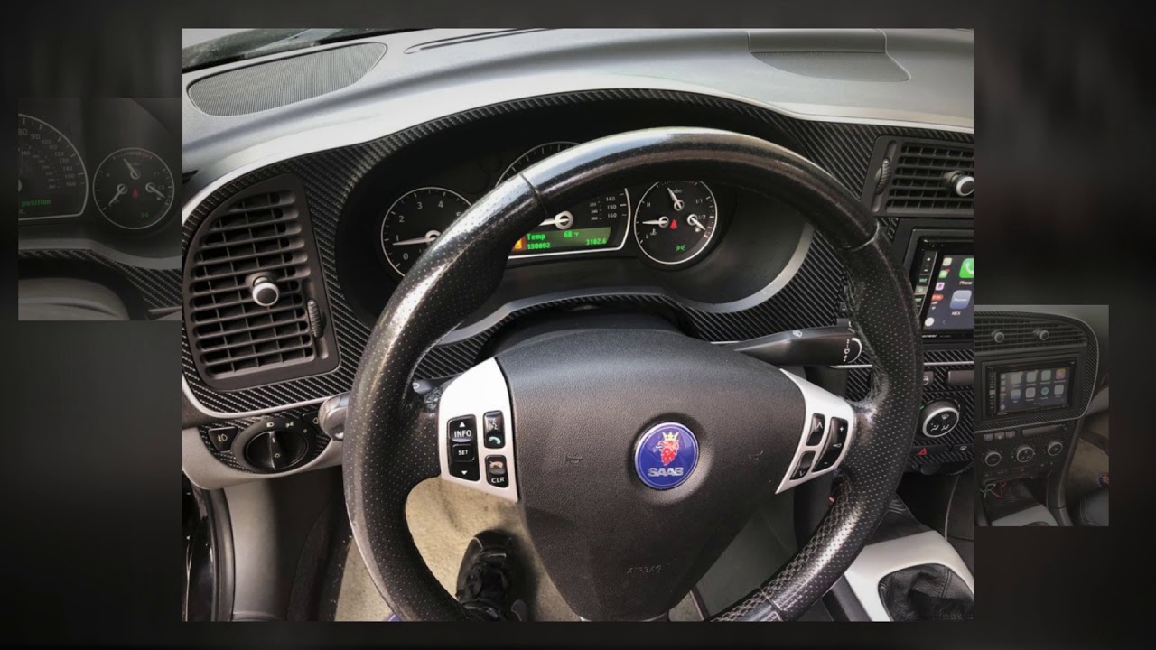 Rdash™ 2007 - 2011 Saab 9-3 Carbon Fiber Dash Kit - YouTube