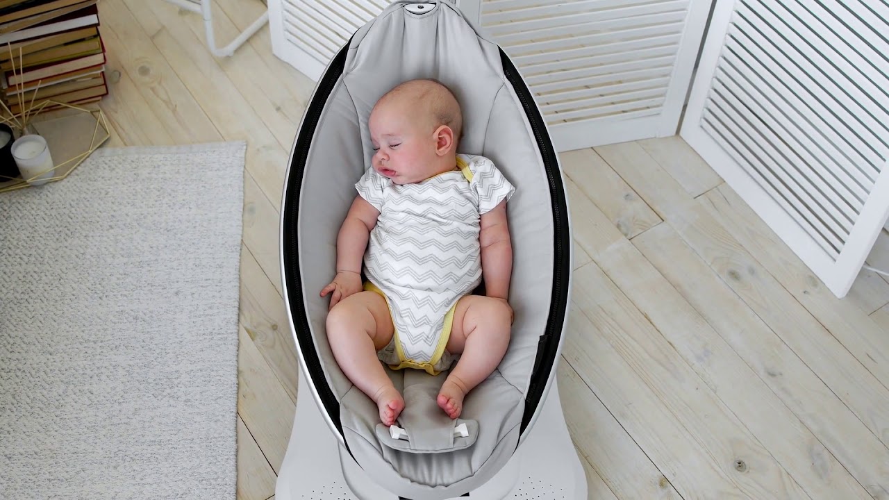 baby sleeps in a rocking chair for children high tech design - YouTube