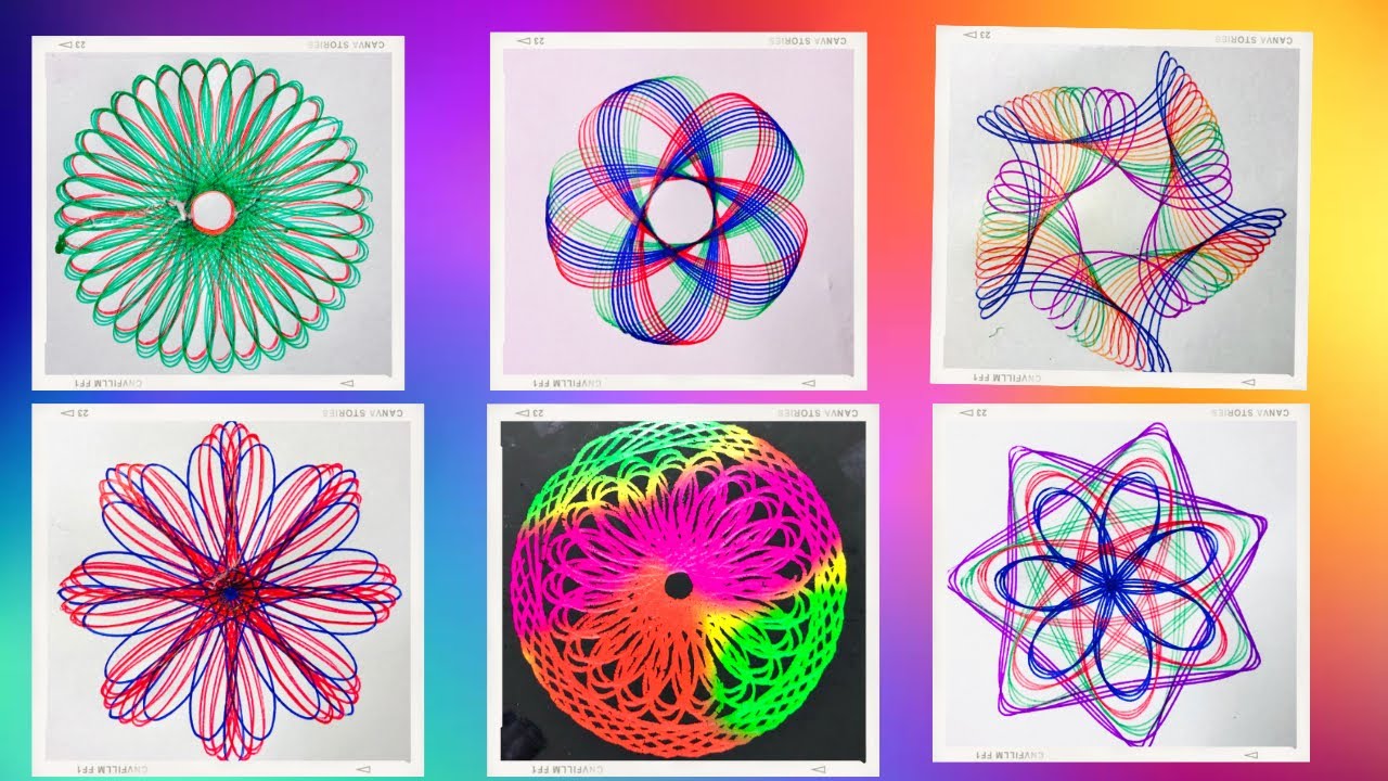 Spirograph new design / spirograph new patterns / asmr Spirograph ...