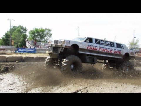 Mud Force One Monster Limo Mudding - YouTube