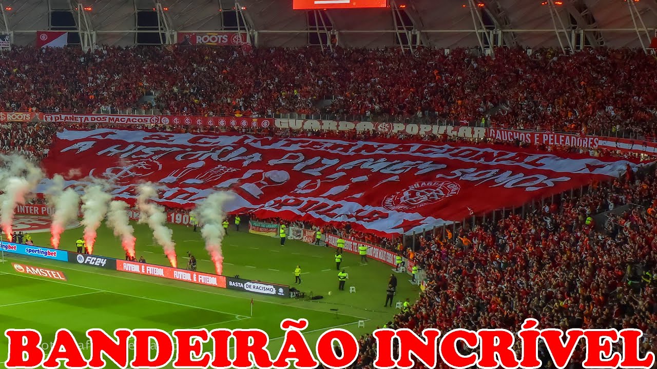 SHOW!! TORCIDA DO INTERNACIONAL FAZ UM BANDEIRÃO INCRÍVEL NO BEIRA RIO ...