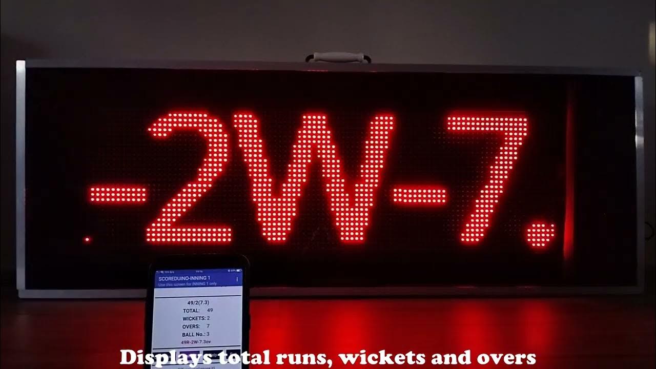 DIY cricket scoreboard with LIVE SCORE-Android Arduino Scoreduino DMD ...
