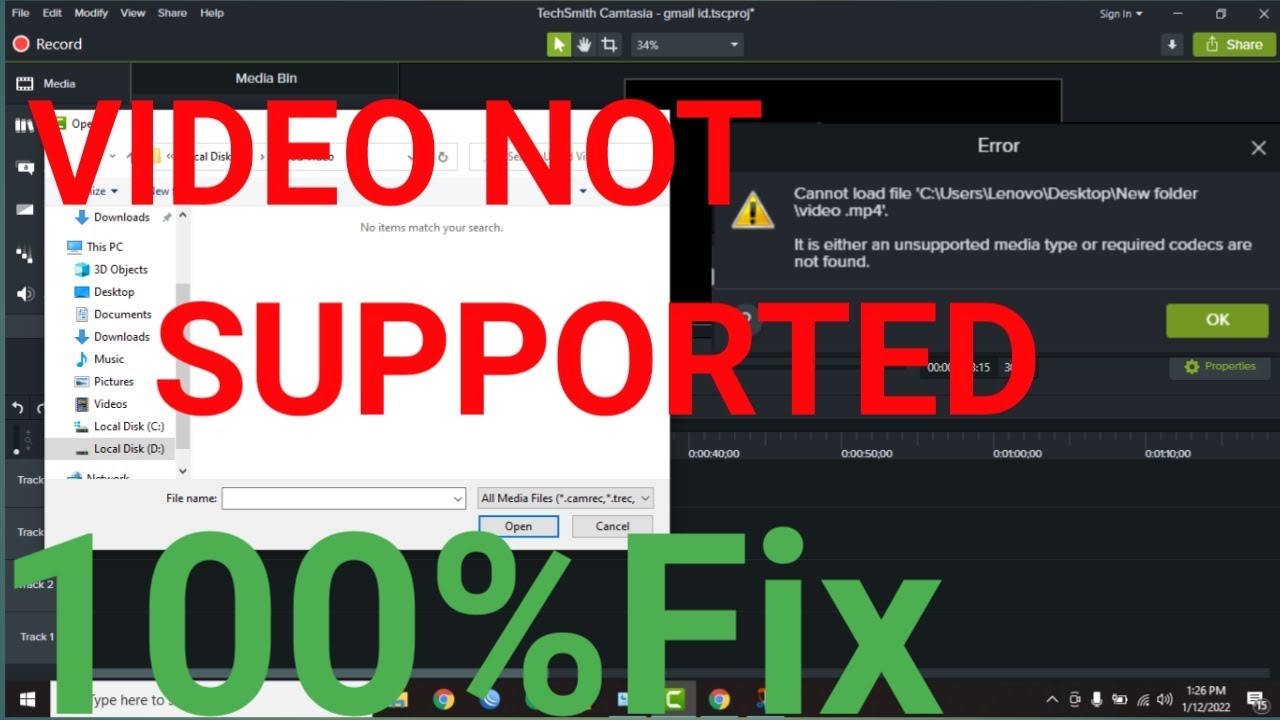 How To Fix Unsupported Media Type File | Import Unsupported Videos To ...