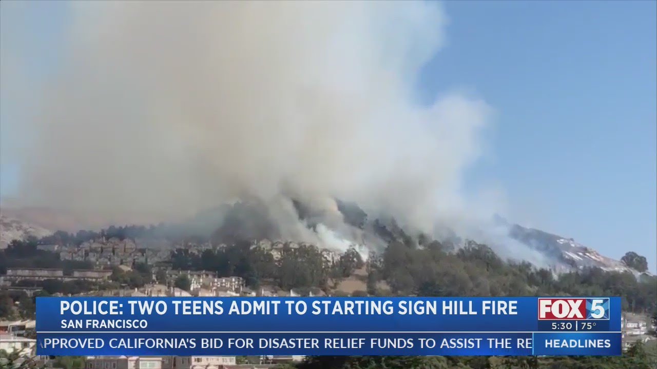2 Teens Admit To Starting Sign Hill Fire In San Francisco, Police Say ...