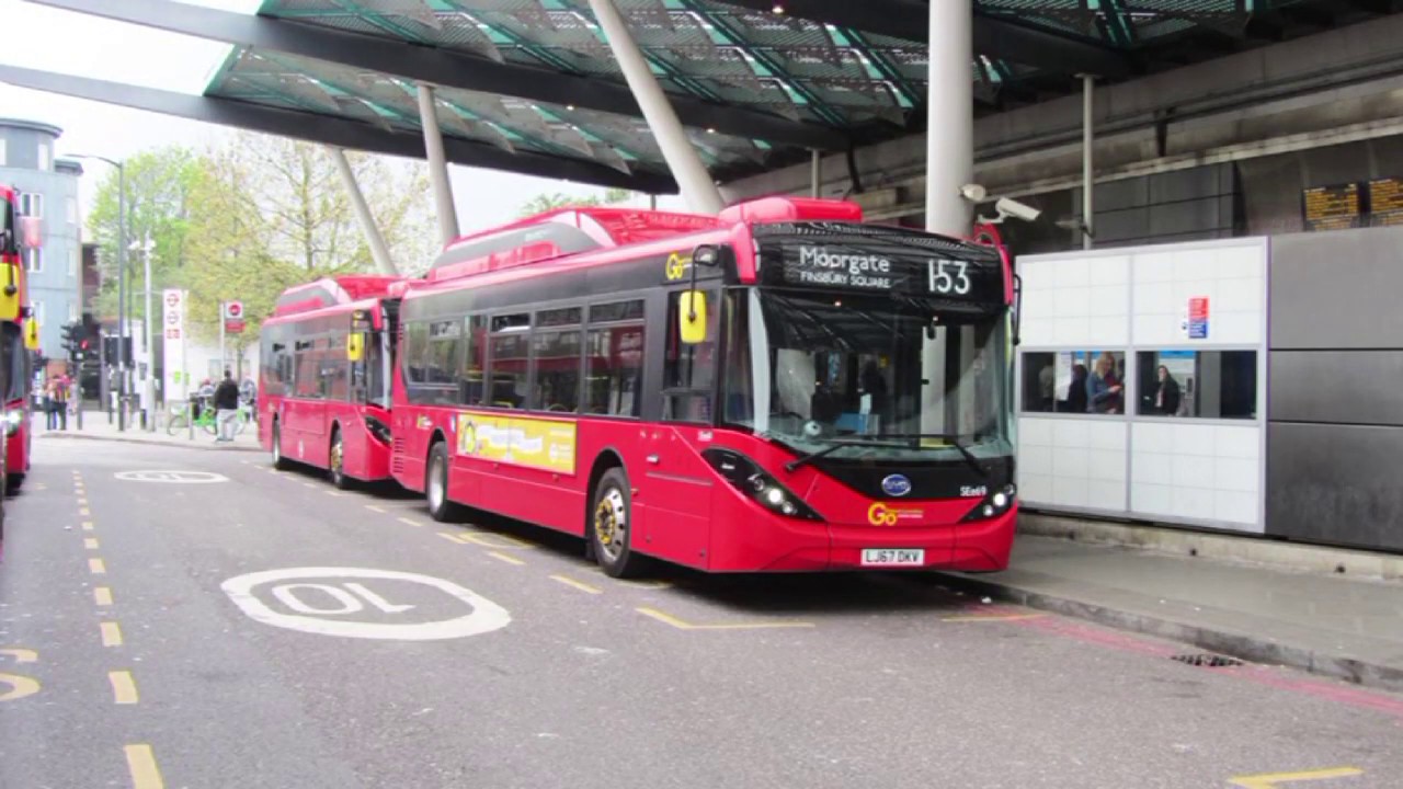 Electric Buses On London Route 153. - YouTube