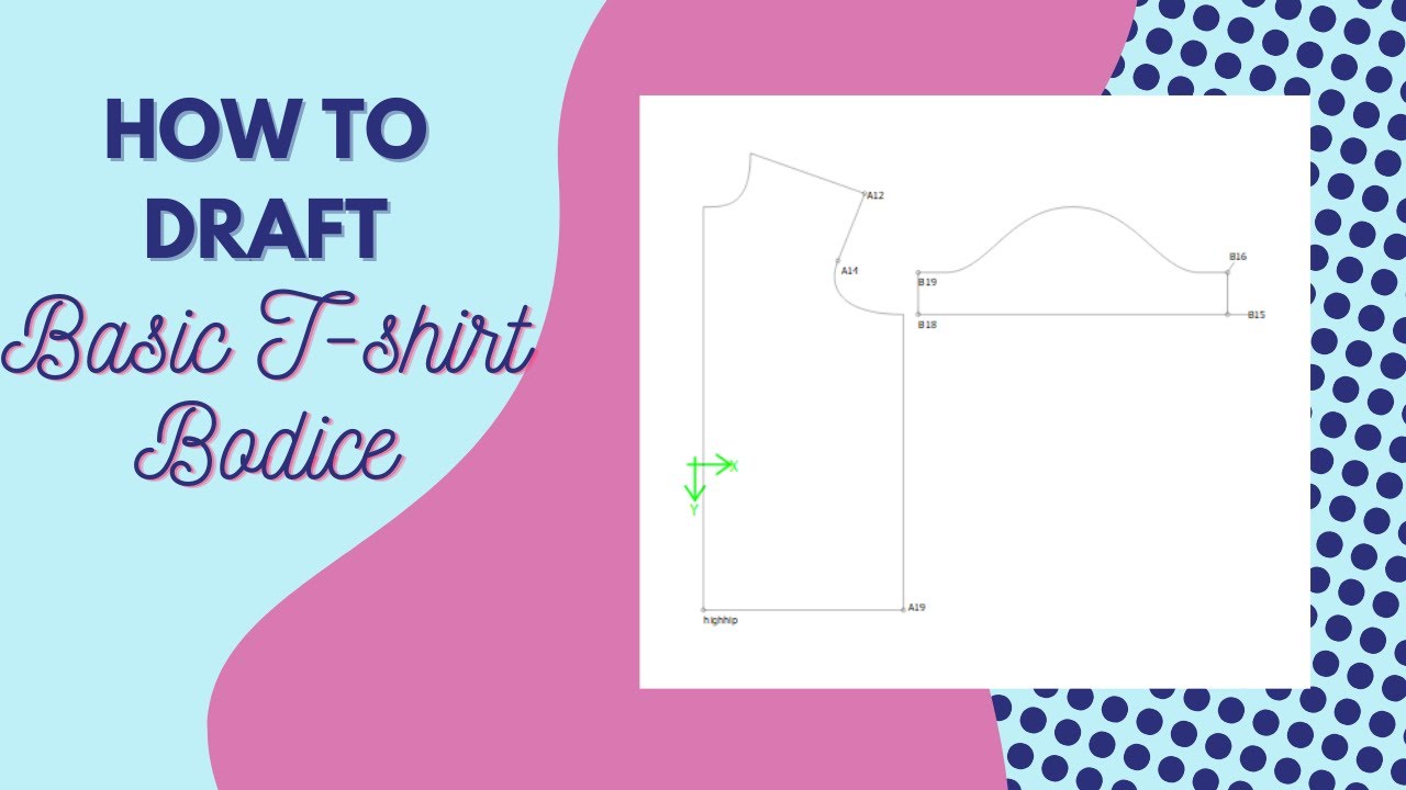 How to draft a CAD basic bodice/ T-shirt sloper using FREE Seamly2D ...