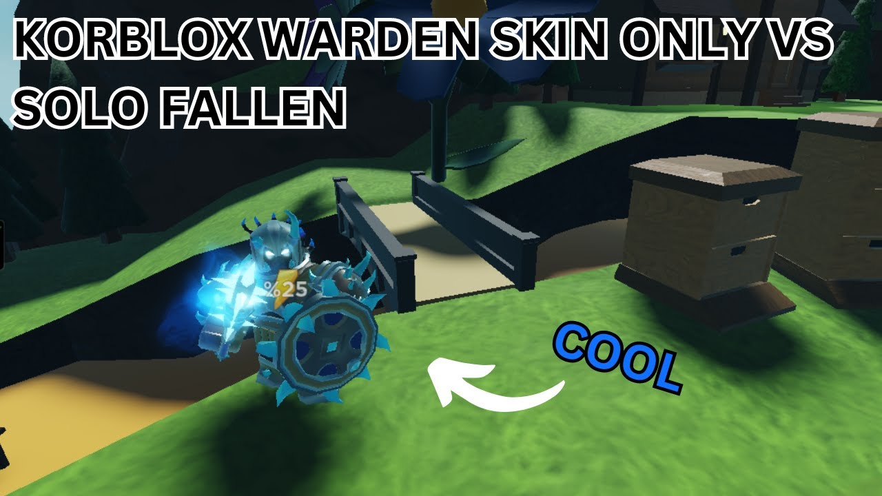Solo Fallen Triumph With Korblox Warden Skin Only + Support | Roblox ...