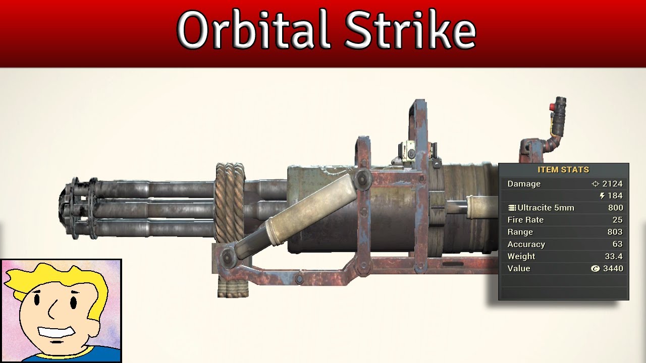 FO76 - Orbital Strike Gun - Huge AoE - YouTube