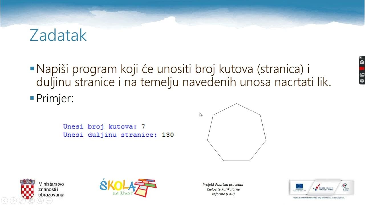 Python - crtanje kružnica i pravilnih n-terokuta - YouTube