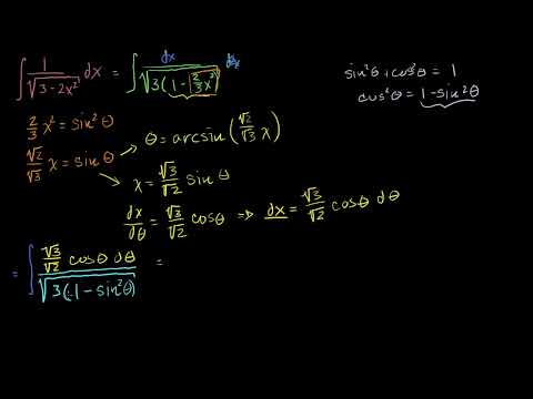 İnteqral: Triqonometrik əvəzləmə 1