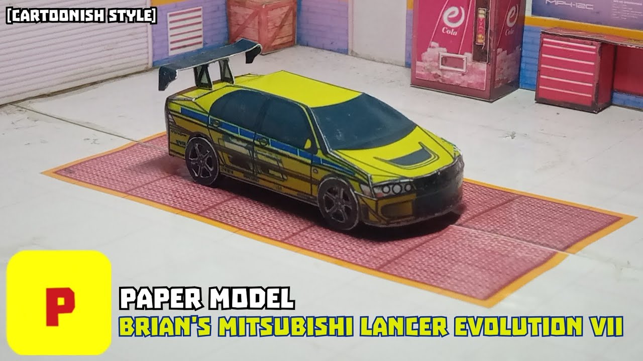 [Paper craft] How to make Brian's Mitsubishi Lancer Evolution VII paper ...
