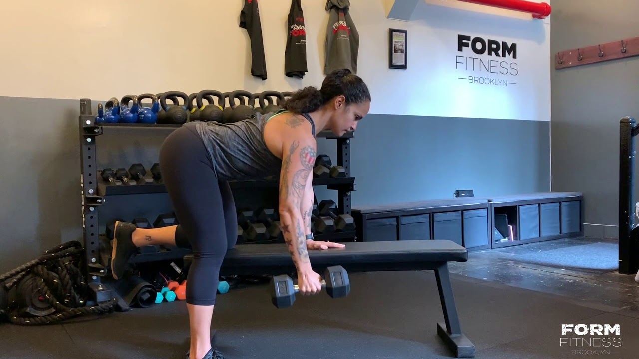 Bench Supported Dumbbell Bent Over Row - YouTube