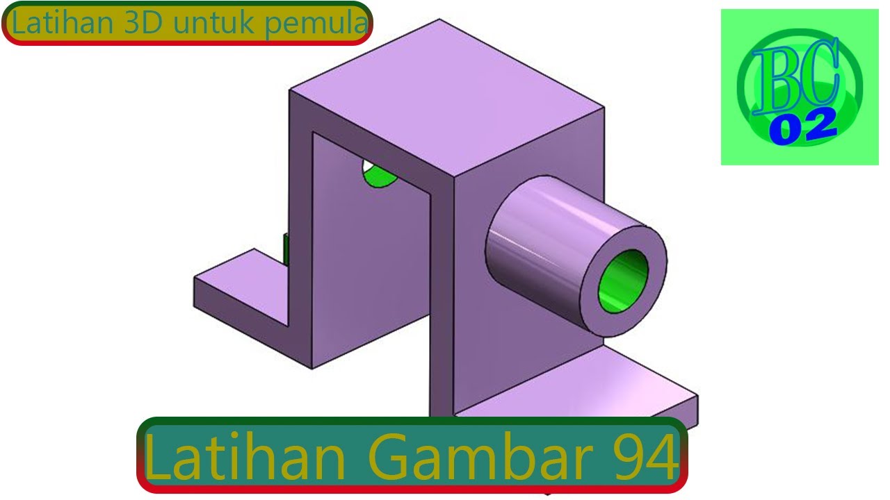 3D Tutorial Dasar Solidworks : Latihan Gambar 94 - YouTube