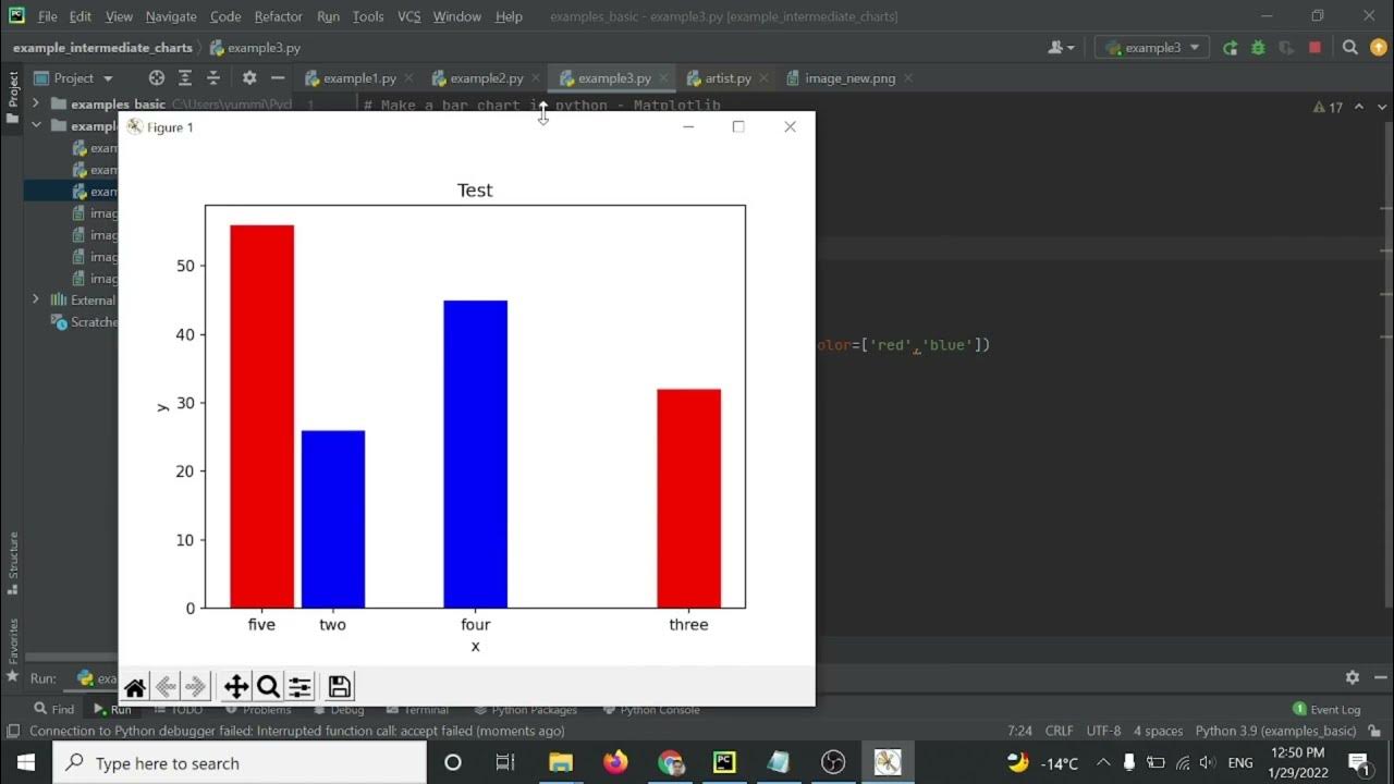 Python Data Science - Make a bar chart using python! Maytplotlib ...