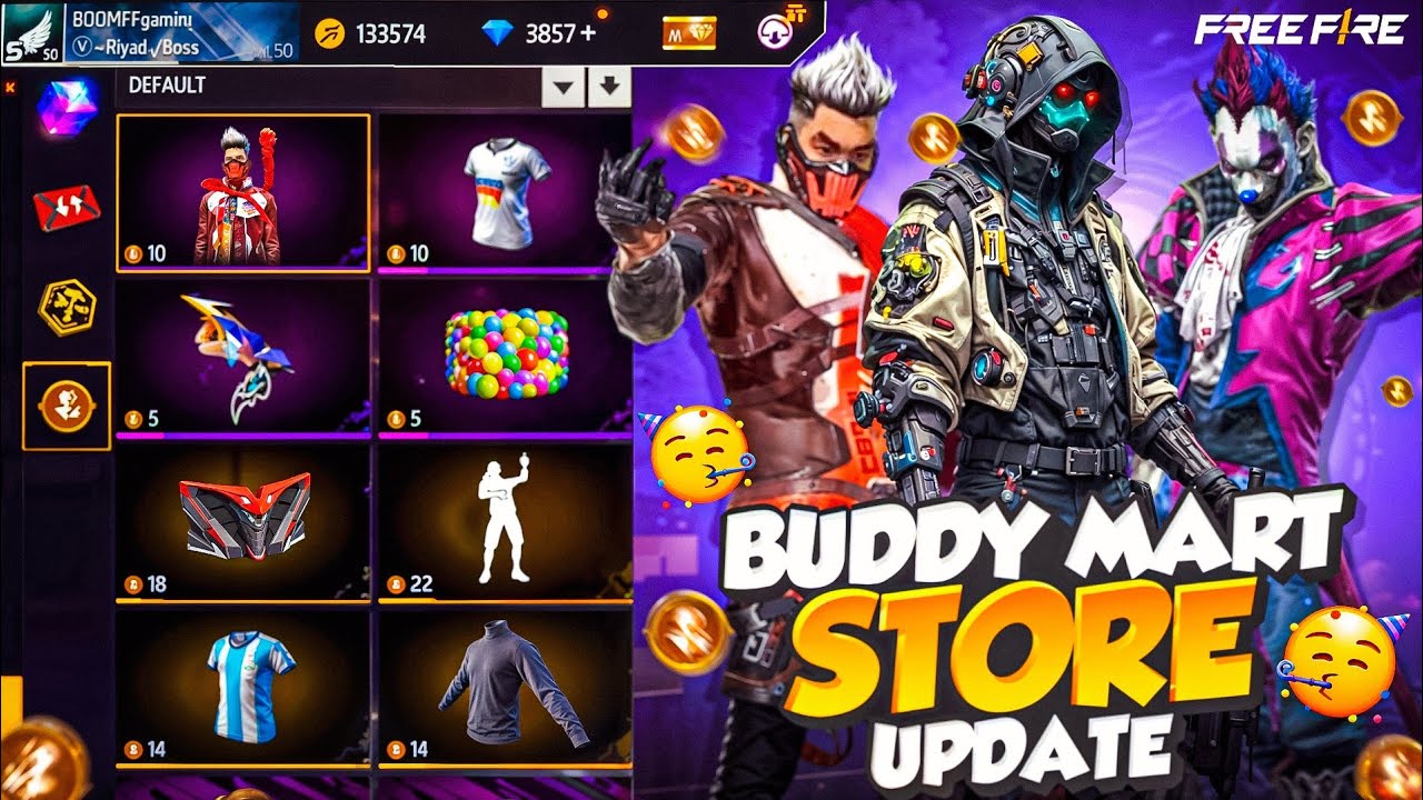 BUDDY MART STORE UPDATE FREE FIRE || FREE FIRE NEW EVENT || BUDDY MART ...