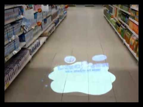 Dutch Lady Unleashes First-Ever 3-D Holographic Ad! - YouTube