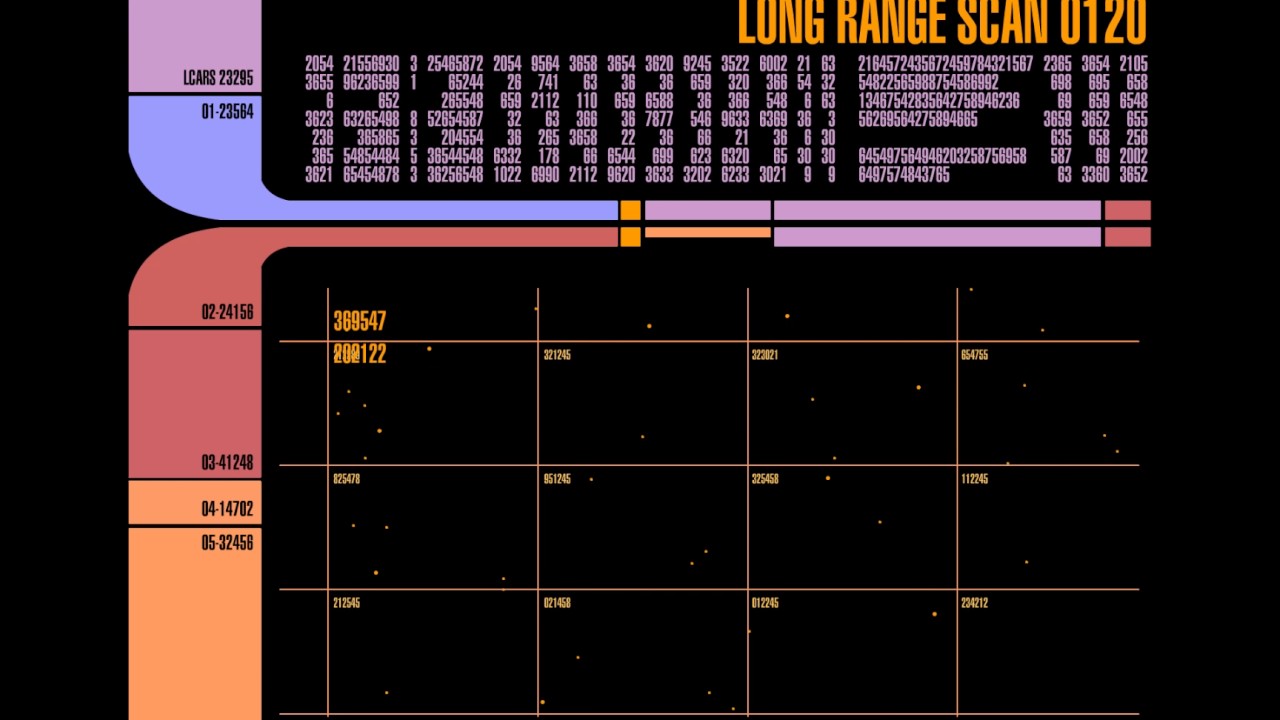Star Trek LCARS - Long Range Sensor Scan - YouTube