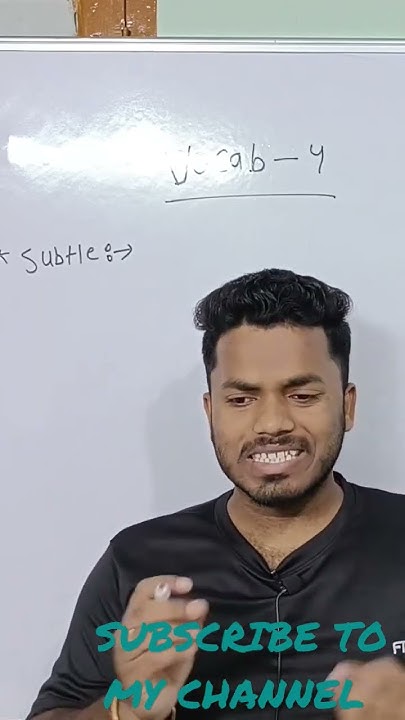 SUBTLE meaning @ELEMENTARYEDUCATION - YouTube