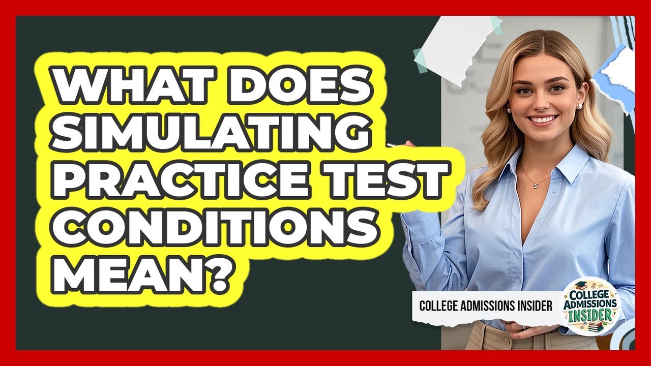 What Does Simulating Practice Test Conditions Mean? - YouTube