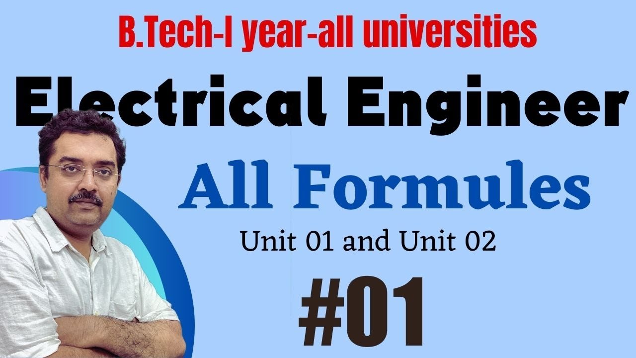 01 electrical formulas AKTU, PTU Btech I year 2023 # ...