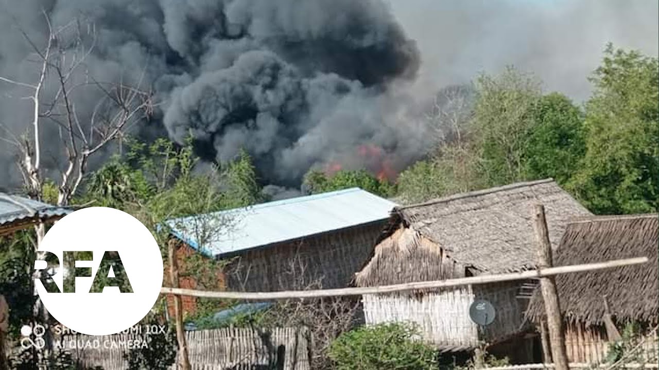 Fire Razes Myanmar Village, Killing Four Elderly Residents - YouTube