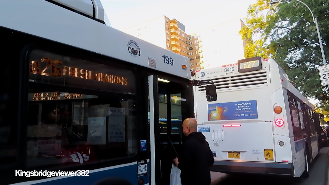 MTA Bus: 2011 New Flyer C40LF CNG 199 on the Q26 Bus & 2015 Nova Bus ...