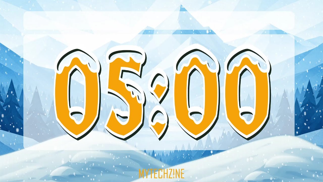 5 Minute Winter Countdown Timer | Silent Focus Session with End Alarm ...