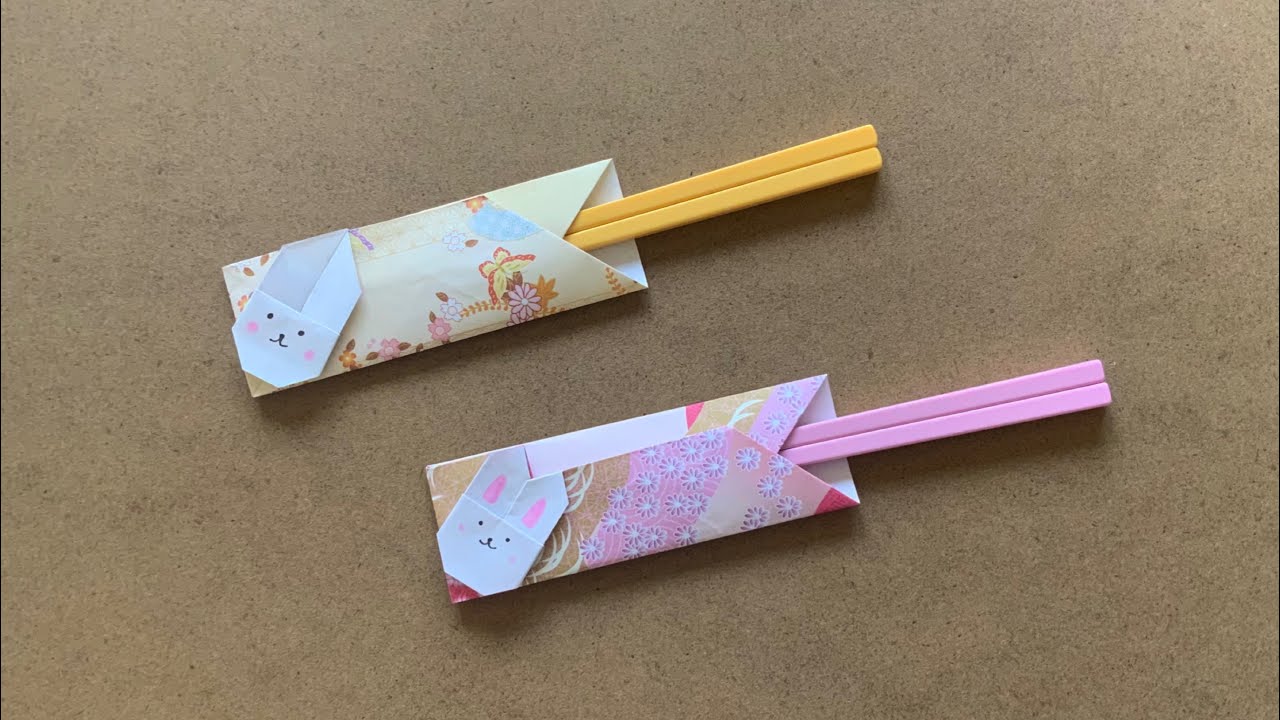 Origami chopsticks pocket 怎麼折筷子袋 How to make chopsticks pocket - YouTube