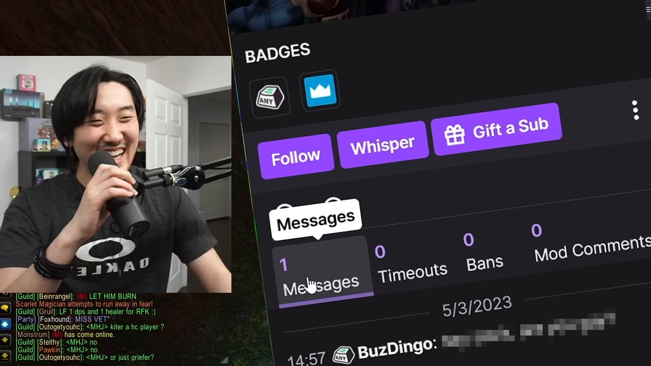 THIS WAS HIS FIRST MSG IN MY STREAM - YouTube